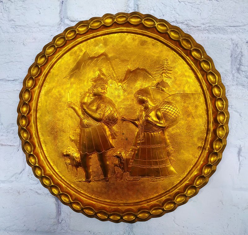 Chamba Thal – Traditional Embossed Brass Plate from Himachal’s Heritage ...